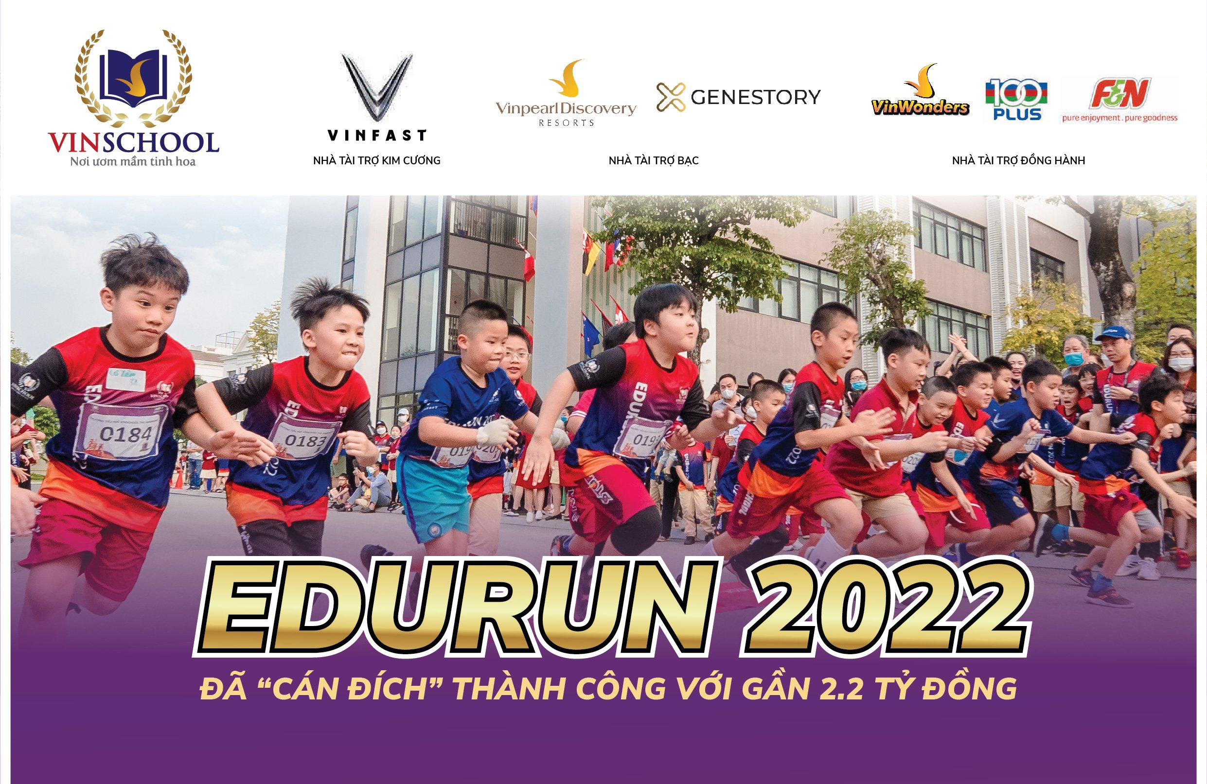 EDURUN 2022 đã "cán đích" thành công với gần 2.2 tỷ đồng - EDURUN Vinschool
